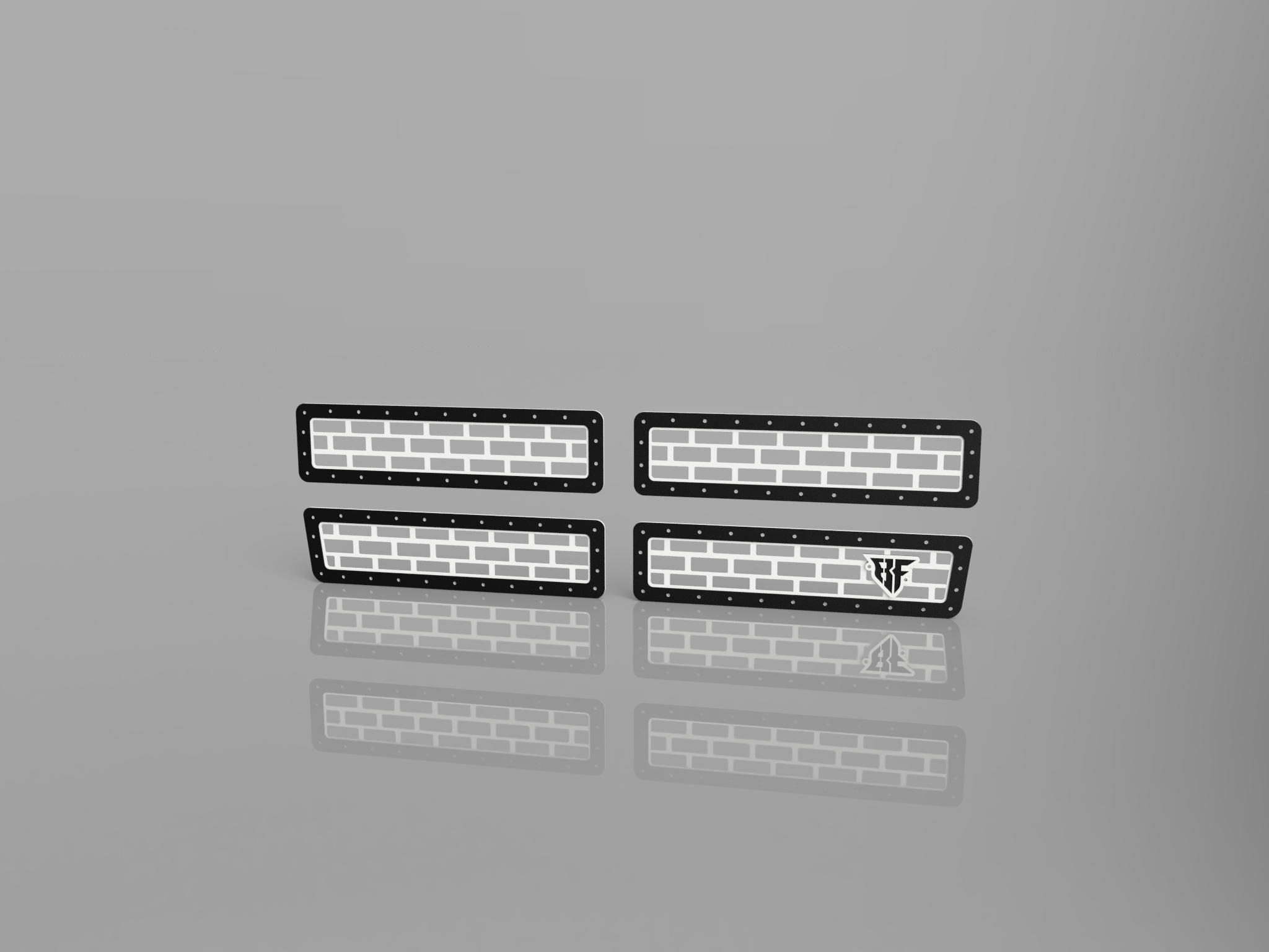 91-93 Dodge Ram Grille Inserts - Style 2 Rectangles – BovingdonFab